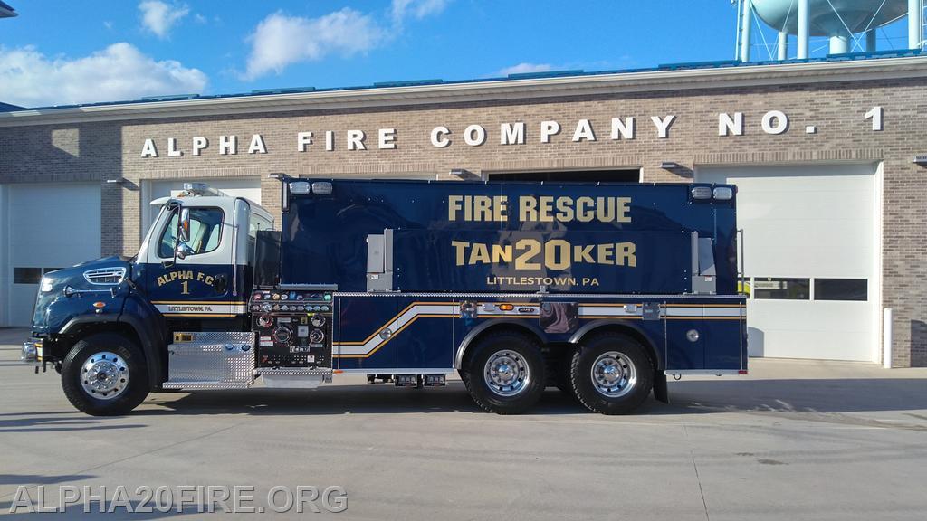 Tanker 20 In Service - Alpha Fire Company #1